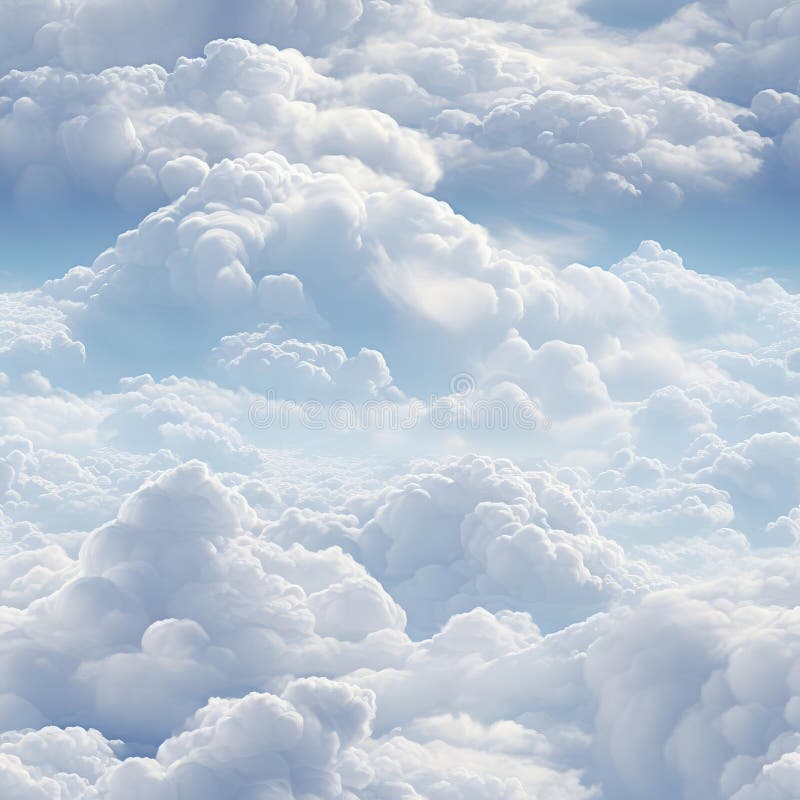 Dense Clouds, Seamless Texture Stock Illustration - Illustration of ...