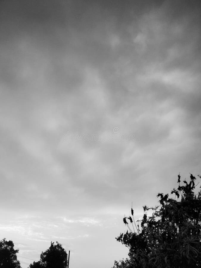 Dense Clouds in the Sky with Windy Weather Raining. Stock Image - Image ...