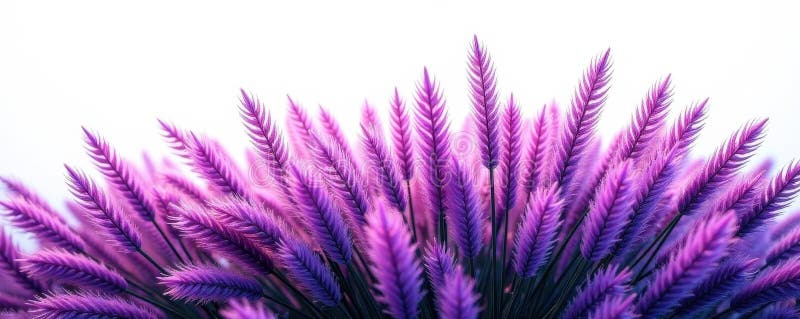 Dense Clump, Purple Ornamental Grass, Isolated, Studio Shot, Background ...