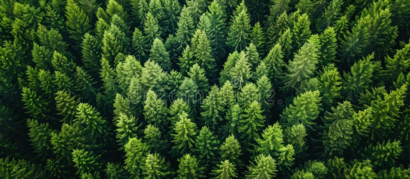 Dense Cluster of Coniferous Trees in Forest Stock Photo - Image of ...