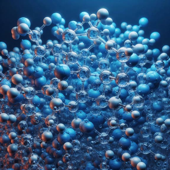 A Dense Cluster of Interconnected Atoms, Forming a Complex Molecular ...