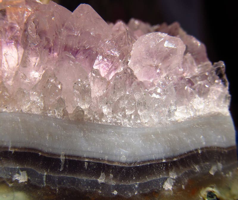 Pink/purple Crystals stock image. Image of geology, dense - 29968899