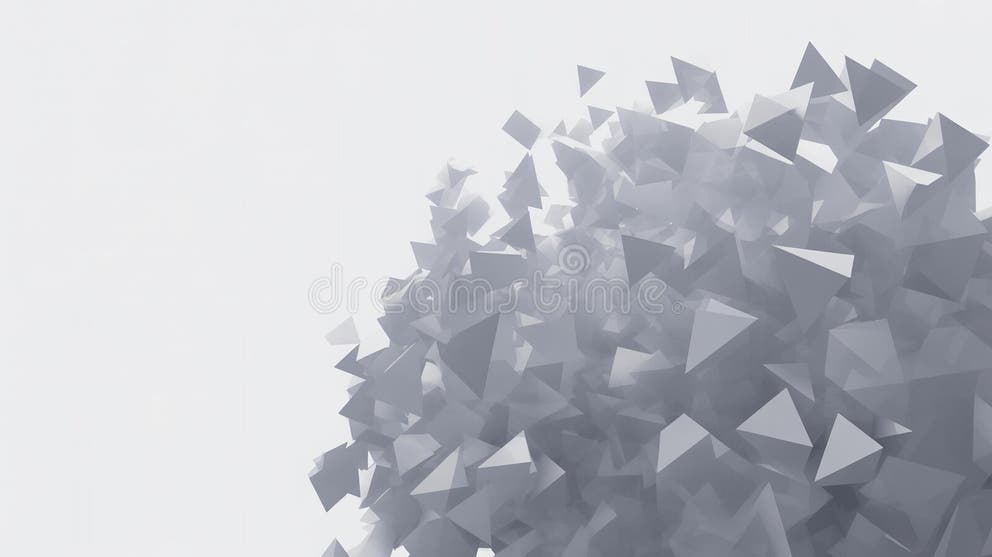 Geometric Cluster Soft Grey Abstract Shapes Stock Illustration ...