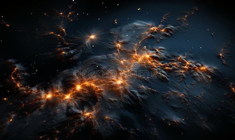 Dense Cluster of Stars in Night Sky Stock Photo - Image of wonders ...