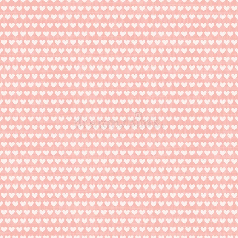 Dense Cream White Rows of Hearts in Horizontal Brick Repeat Design ...