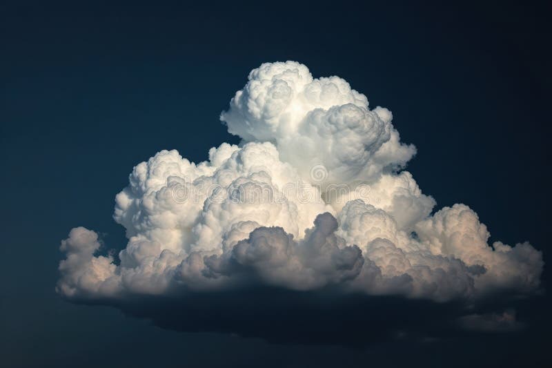Dense Cumulus Clouds Contrast Starkly Against an Inky Black Canvas ...