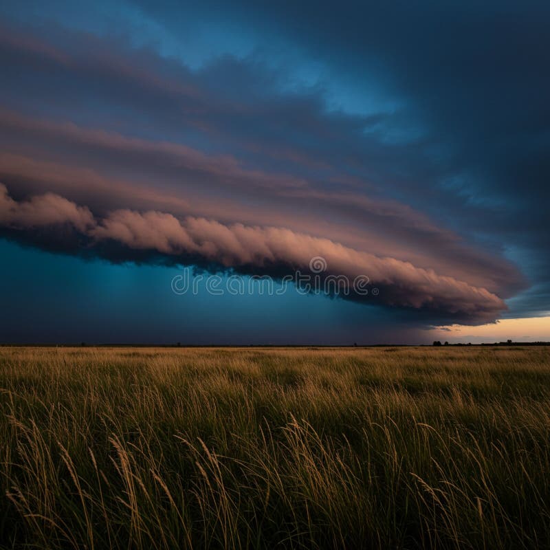 Dense, Dark Storm Clouds Dominate the Sky, Creating a Dramatic, Layered ...