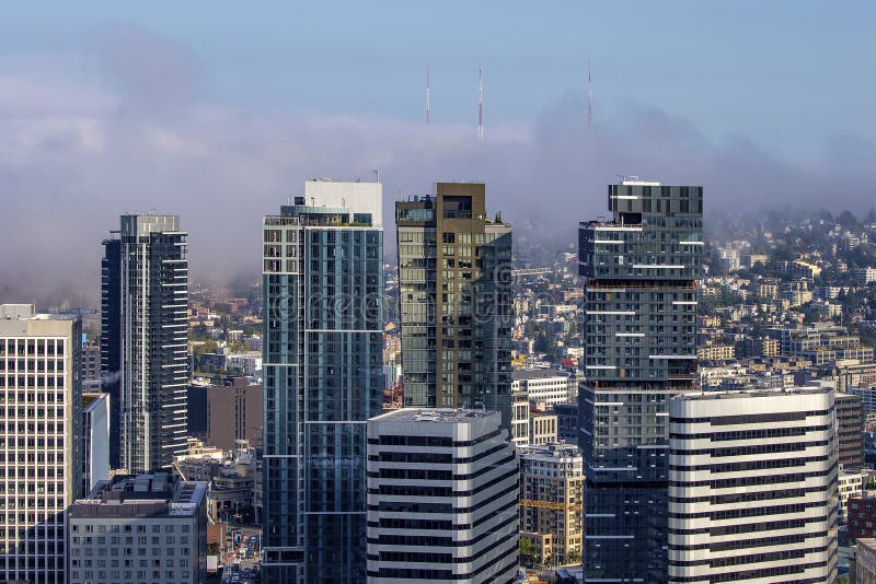 Seattle downtown stock image. Image of high, business - 165462939