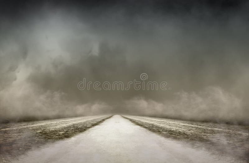 Dense fog on realm stock photo. Image of drive, landscape - 48297734