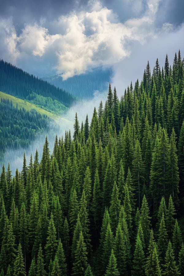 A Dense Forest Filled with Numerous Green Trees, Great for Outdoor and ...