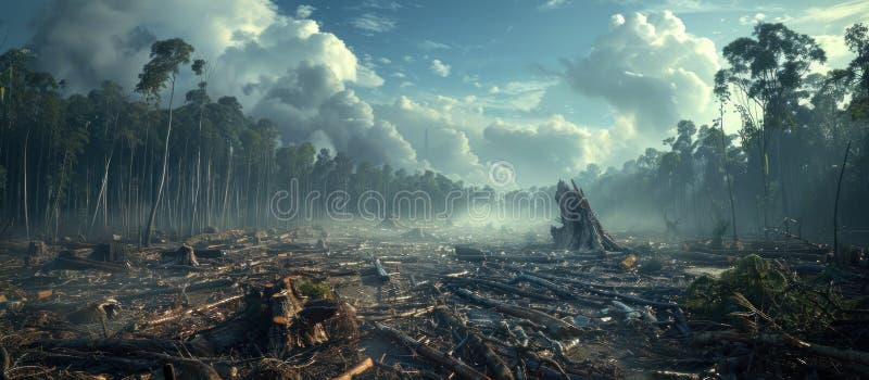 Dense Forest Teeming with Trees Stock Photo - Image of nature ...