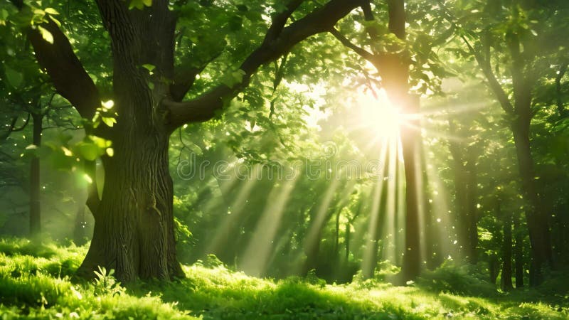 A Dense Forest Teeming with Various Species of Vibrant Green Trees ...