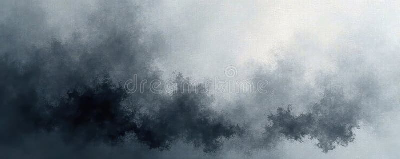 Dense Gray Watercolor Dramatic Texture Abstract Painting White Art ...