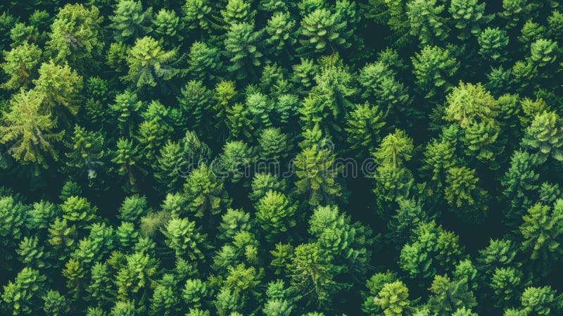 A Dense Green Forest from a Top-down Aerial View, Showcasing the Canopy ...