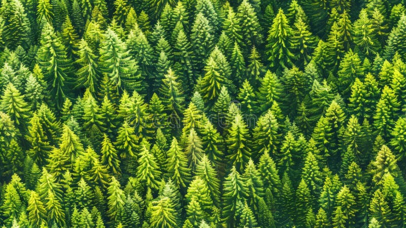 A Dense Green Forest from a Top-down Aerial View, Showcasing the Canopy ...