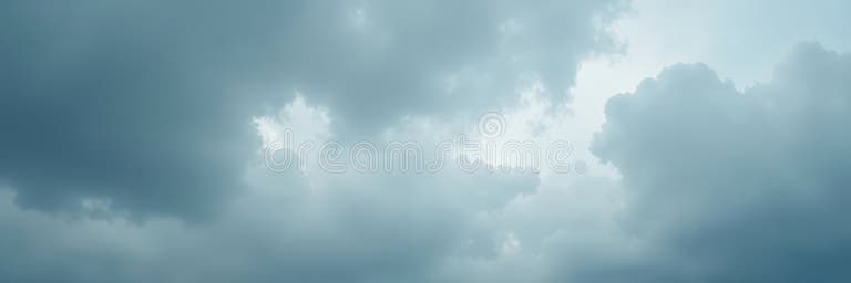 Dense, Grey Stratocumulus Clouds Fill a Mostly Overcast Sky , Shadow ...