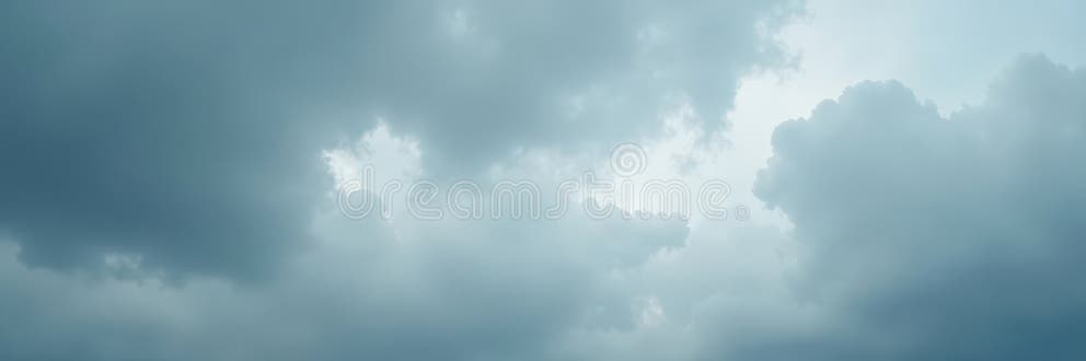 Dense, Grey Stratocumulus Clouds Fill a Mostly Overcast Sky , Shadow ...