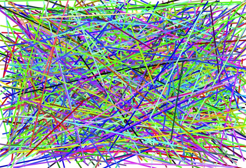 Dense Interweaving of Hundreds of Straight Colored Lines with Random ...