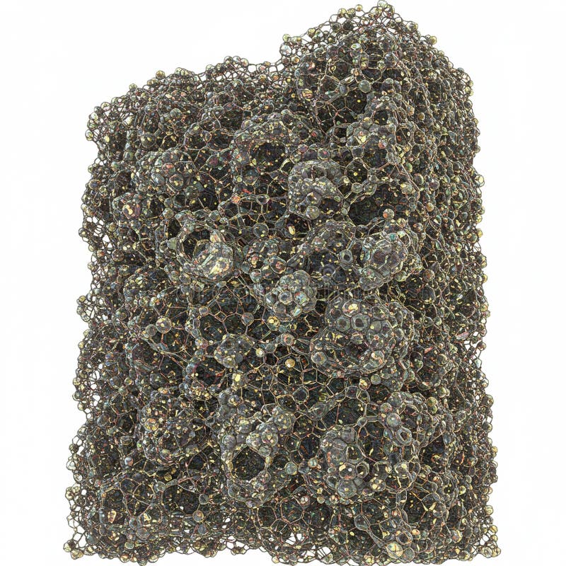 A Dense, Intricate Structure of Metallic Spheres Connected by a Network ...