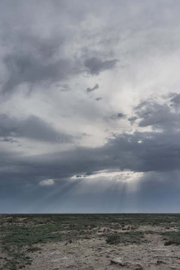 Through a Dense Layer of Clouds and Clouds, the Sun S Rays Break ...