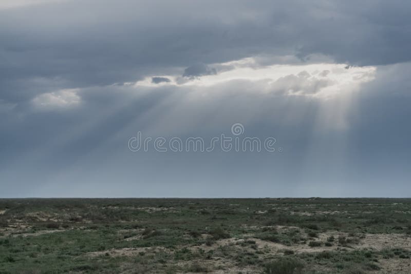 Through a Dense Layer of Clouds and Clouds, the Sun S Rays Break ...