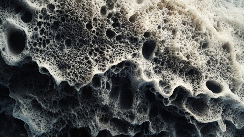 Dense Layer of Microbes Displaying Intricate Textures and Forms Under ...
