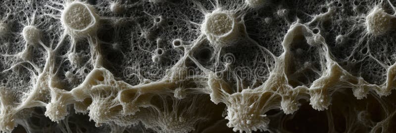 Dense Layer of Microbes Reveals Intricate Structures in a Close Up View ...