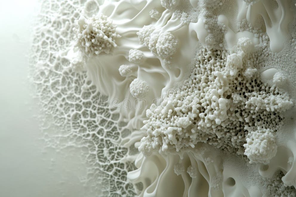 Dense Microbial Layer Showcasing Intricate Structures and Formations ...