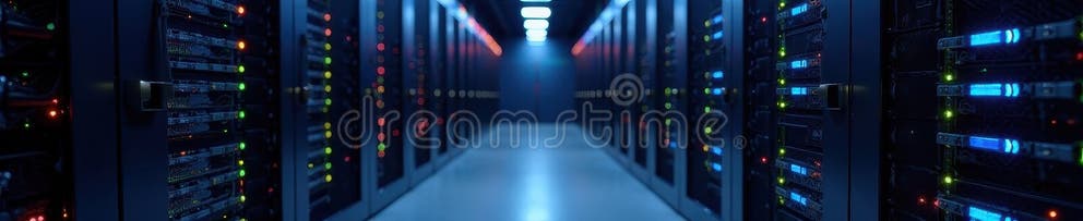 Dense Network Cables, Server Room Infrastructure, Equipment, Network ...