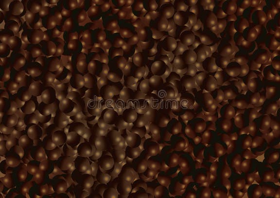 A Dense Pattern of Overlapping, Smooth, Round Dark Brown Objects with a ...