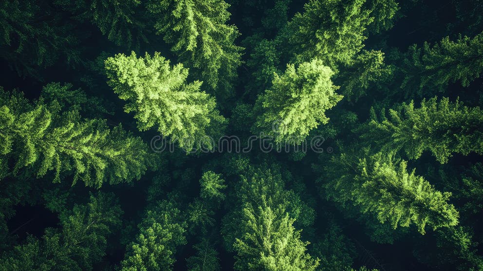 Dense Pine Green Background Stock Photo - Image of shadow, lush: 375753574
