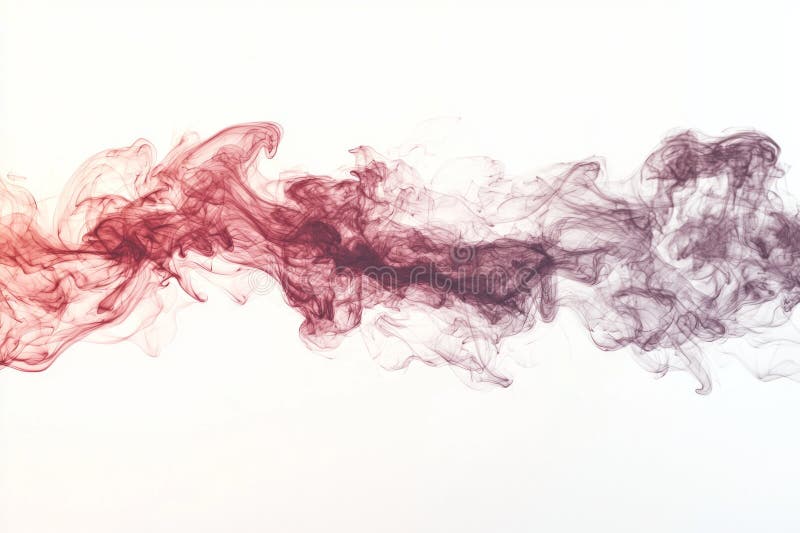 Dense Red Smoke Rises and Curls in Intricate Patterns, Creating a ...