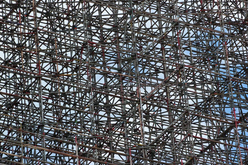 Dense Scaffolding As a Construction Background Stock Image - Image of ...
