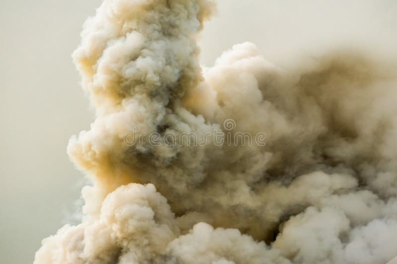 Dense Smoke from a a Big Fire Stock Image - Image of factory, graphic ...