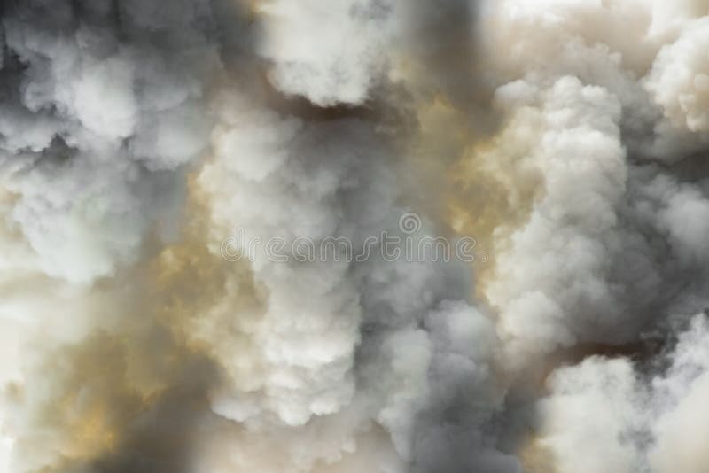 Dense Smoke from a a Big Fire Stock Image - Image of industrial ...