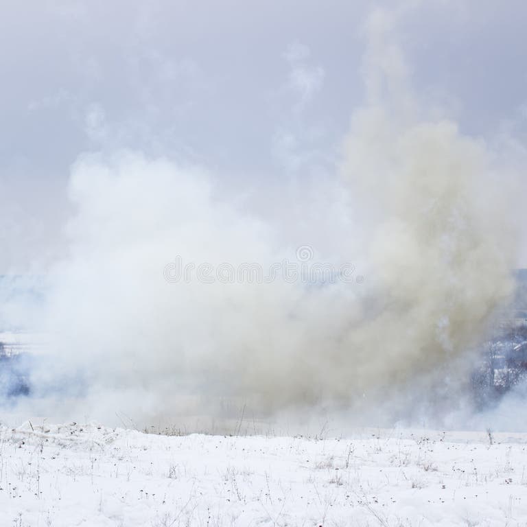 Dense Smoke Over a Snowfield the Consequences of an Exploding Shell ...