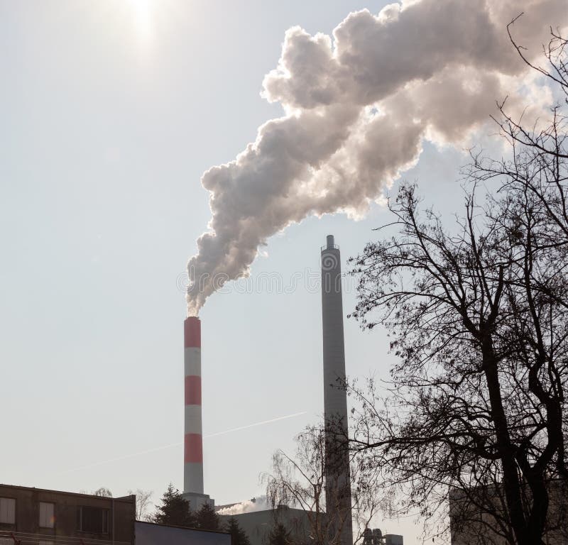 Dense smoke polluting air stock image. Image of heavy - 80094489