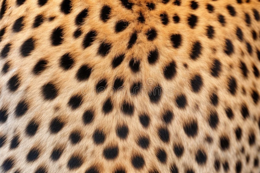 Dense Spots Pattern on Cheetahs Back, Shot in Close-up Stock Photo ...