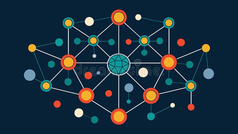 A Dense Tangle of Lines and Nodes Representing Interconnected Neurons ...