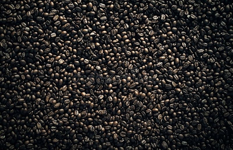 Dense Texture of Fresh Roasted Coffee Beans - Aromatic Culinary Element ...