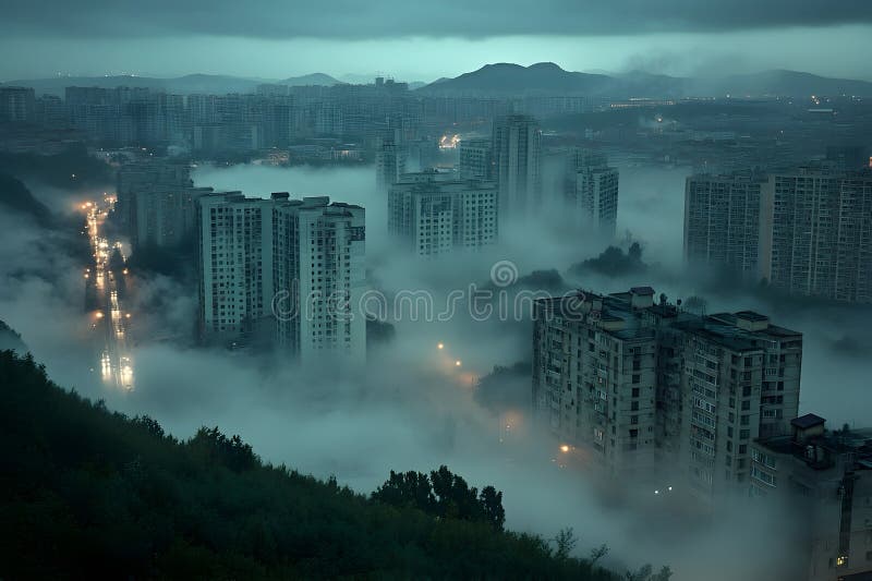 A Dense and Thick Fog in a City, Concept for an Awareness of ...