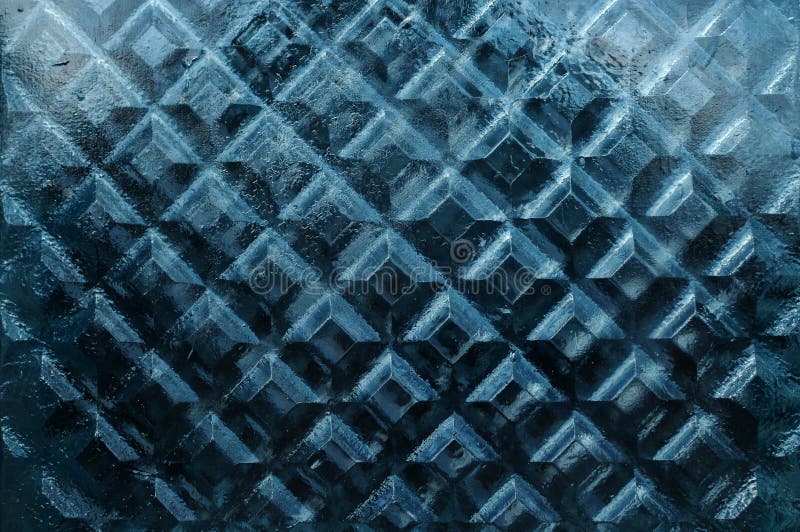 Dense Thick Window Glass Texture with Rhombus Pattern Stock Photo ...