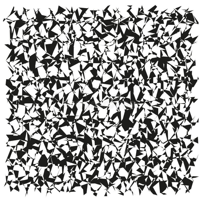 Dense Triangle Group. Chaotic Black Figure. Abstract Vector Texture ...