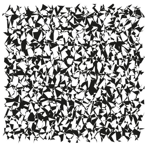 Dense Triangle Group. Chaotic Black Figure. Abstract Vector Texture ...
