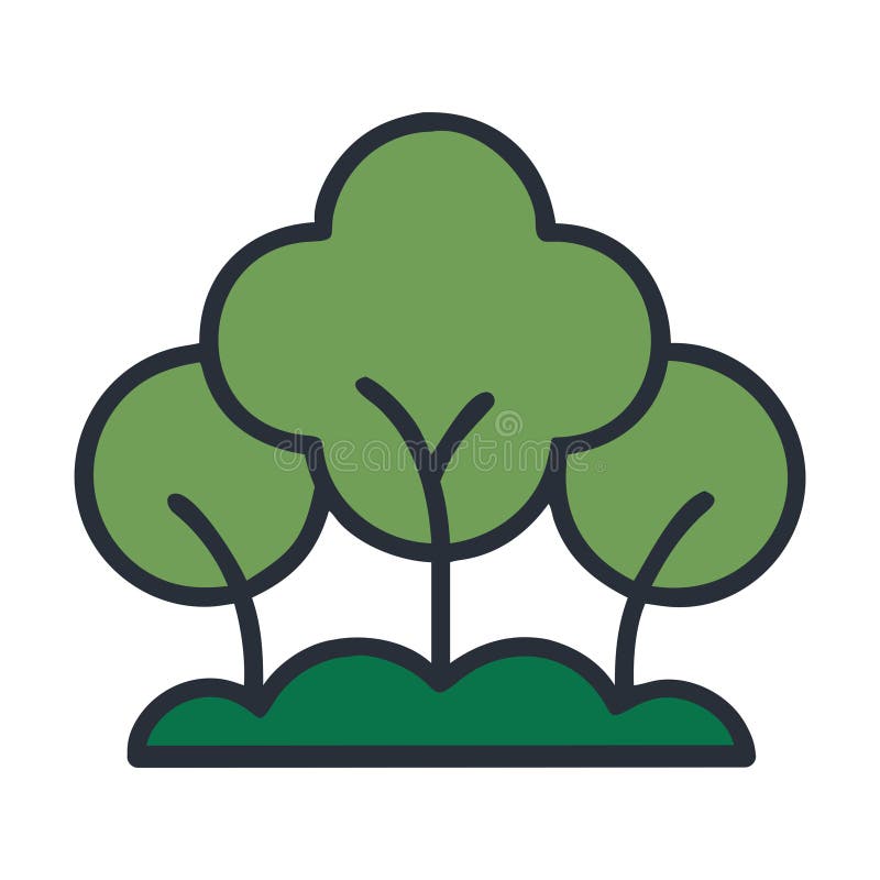 Dense Tropical Jungle Trees Exotic Rainforest Illustration Stock Vector ...