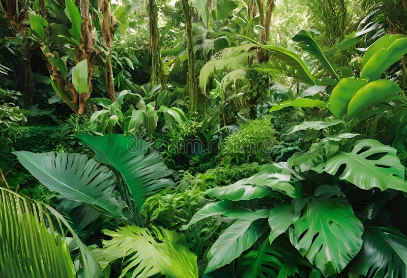 Dense Varied Trees Fill the Forest.AI Generated Stock Illustration ...