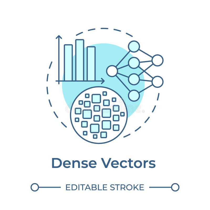 Dense Vectors Soft Blue Concept Icon Stock Vector - Illustration of ...