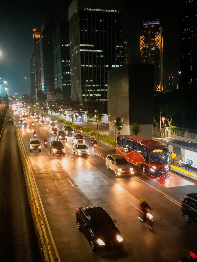 Dense Vehicles in the City of Jakarta Editorial Stock Image - Image of ...