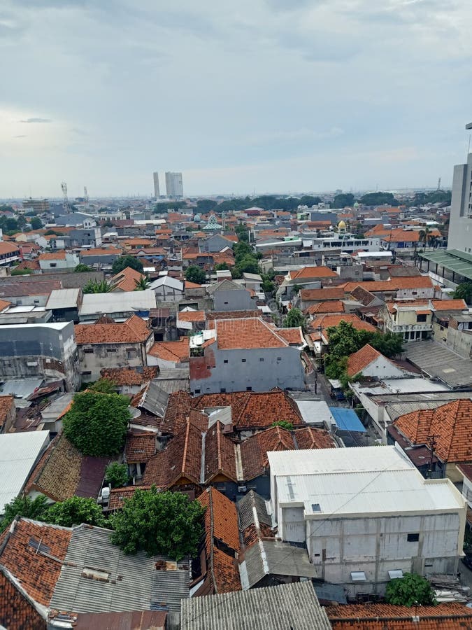 A Dense Village in the Middle of a Magnificent City Stock Photo - Image ...
