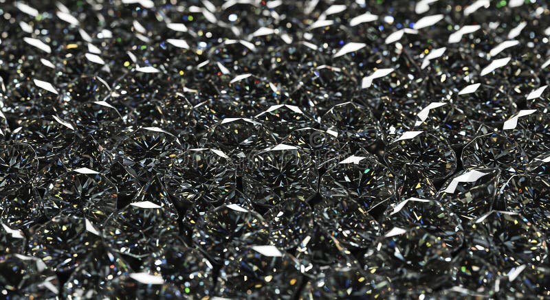 A Densely Packed Arrangement of Numerous Rough Cut Diamonds. the ...